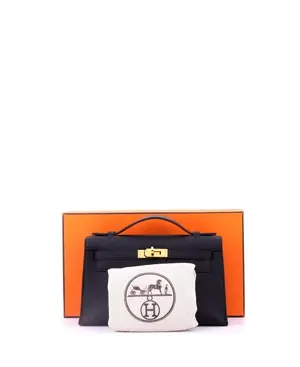 Hermès Kelly Pochette Swift - Black