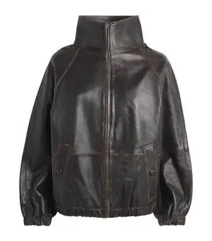 Sandro Oversized Leather Jacket