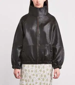 Sandro Oversized Leather Jacket