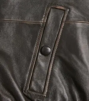 Sandro Oversized Leather Jacket