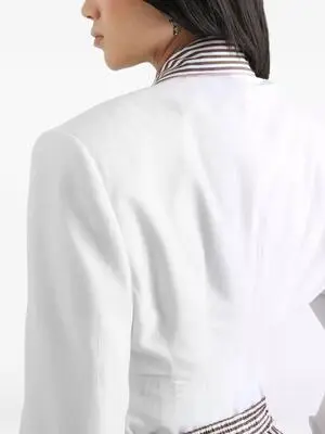Dolce & Gabbana Double-breasted Shantung Cotton Silk Jacket