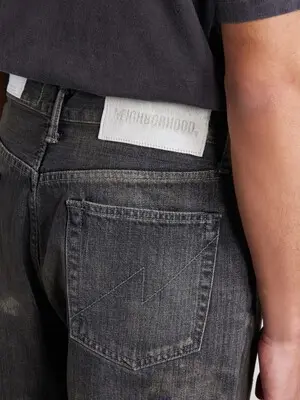 NEIGHBORHOOD Savage Wide-leg Bead-embellished Distressed Jeans