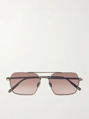 Garrett Leight Alta Hexagon-frame Sunglasses - Gold