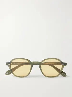 Garrett Leight Temescal Hexagon-frame Sunglasses - Green