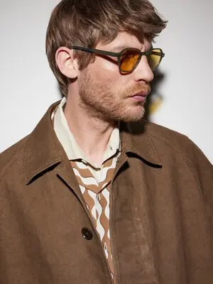 Garrett Leight Temescal Hexagon-frame Sunglasses - Green