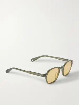 Garrett Leight Temescal Hexagon-frame Sunglasses - Green