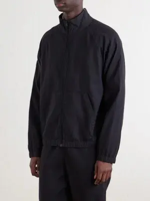 JAMES PERSE Linen-blend Blouson Jacket - Black