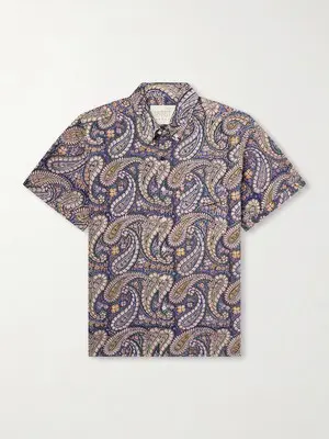 KARDO Ron Button-down Collar Paisley-print Cotton Shirt