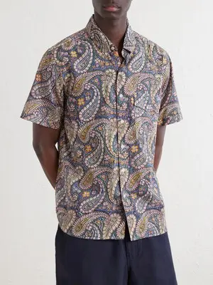 KARDO Ron Button-down Collar Paisley-print Cotton Shirt