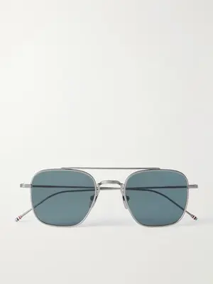 Thom Browne Aviator-style Sunglasses - Silver