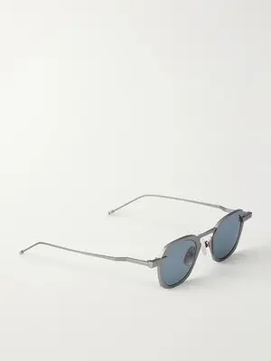 Thom Browne Square-frame Titanium Sunglasses - Silver