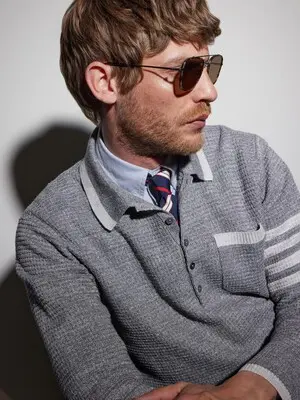 Thom Browne Aviator-style Sunglasses - Silver