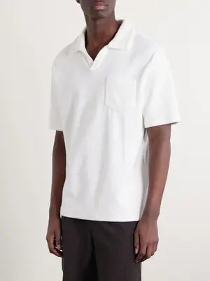 Mr P. Cotton And Silk-blend Terry Polo Shirt