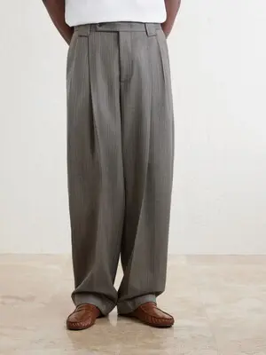 Versace Pinstriped Virgin Wool-twill Trousers