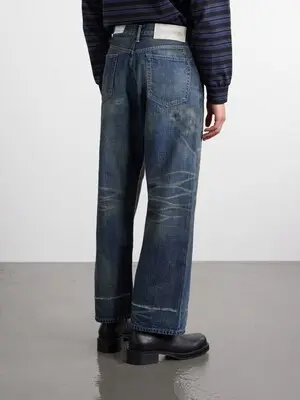 NEIGHBORHOOD Savage Wide-leg Distressed Jeans