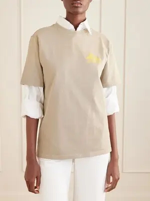 Aimé Leon Dore Printed Cotton T-shirt - Neutrals
