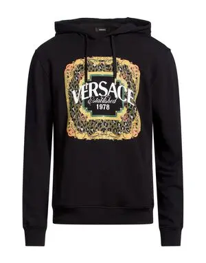 Versace Hooded Cotton Sweatshirt With Logo