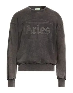 Aries Cotton Fleece Sweatshirt - Grey