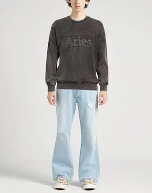 Aries Cotton Fleece Sweatshirt - Grey