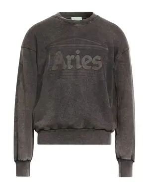 Aries Cotton Fleece Sweatshirt - Grey