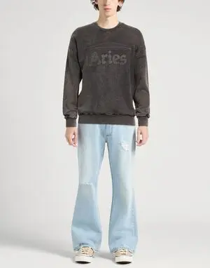 Aries Cotton Fleece Sweatshirt - Grey