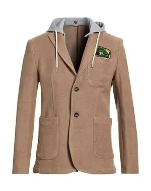 BERNA Cotton French Terry Blazer With Brooch Detail