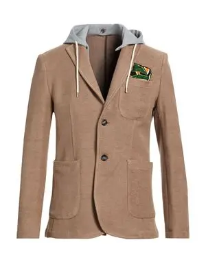 BERNA Cotton French Terry Blazer With Brooch Detail