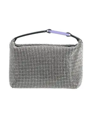 EERA Calfskin Hobo Bag With Crystal Embellishments - Silver