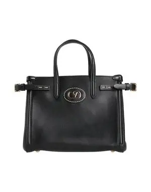 Valentino Garavani Leather Tote Handbag - Black