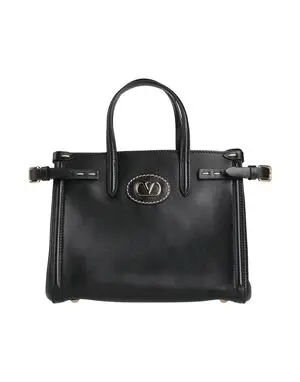 Valentino Garavani Leather Tote Handbag - Black