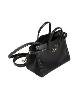 Valentino Garavani Leather Tote Handbag - Black