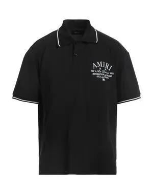 Amiri Polo Shirt Size Cotton - Black