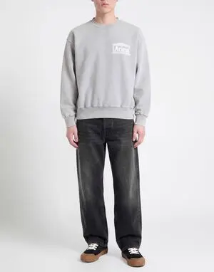 Aries Light Cotton Sweatshirt With Logo - Grey