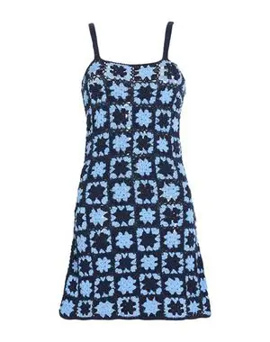 CRO-CHE Mini Dress Cotton - Blue