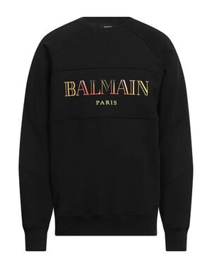 Balmain Sweatshirt In Cotton And Elastane - Black