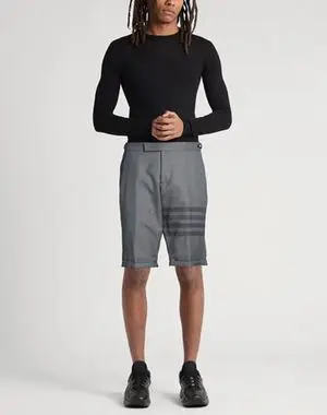 Thom Browne Striped Wool Blend Bermuda Shorts