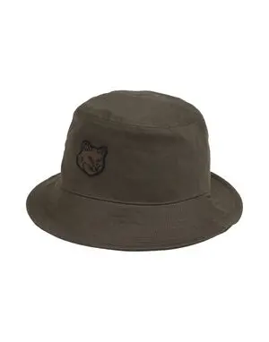 Maison Kitsuné Cotton Bucket Hat With Logo - Green