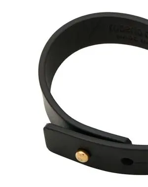 Roberto Cavalli Leather Logo Bracelet