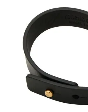 Roberto Cavalli Leather Logo Bracelet