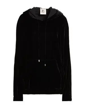 SEMICOUTURE Velvet Hoodie Black