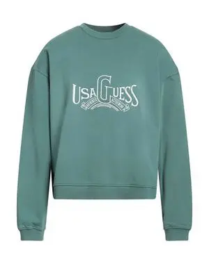 Guess Sweatshirt With Embroidered Logo - Deep Teal