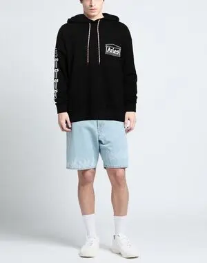 Aries Cotton Fleece Sweatshirt - Black