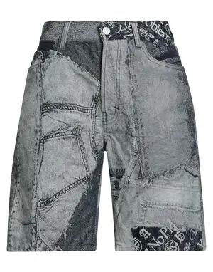 Aries Denim Jacquard Patchwork Shorts