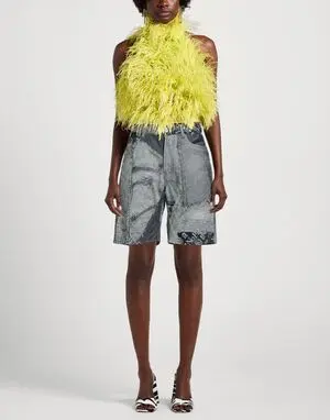 Aries Denim Jacquard Patchwork Shorts
