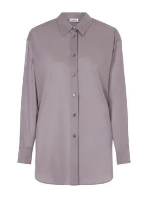 JIL SANDER Cotton-poplin Shirt - Gray