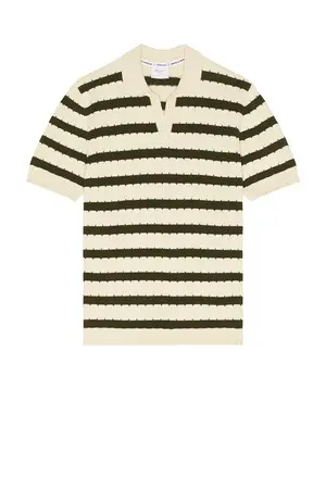PERCIVAL Stine Knitted Polo - Ecru