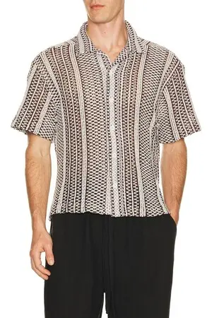 PERCIVAL Hugh Crochet Cuban Shirt
