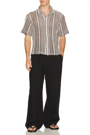 PERCIVAL Hugh Crochet Cuban Shirt