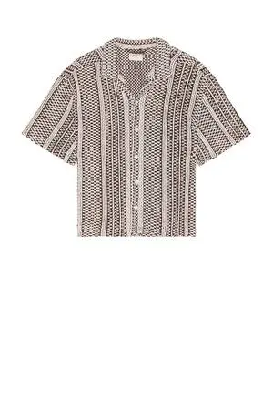 PERCIVAL Hugh Crochet Cuban Shirt