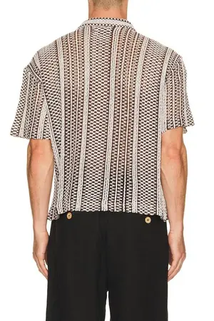 PERCIVAL Hugh Crochet Cuban Shirt
